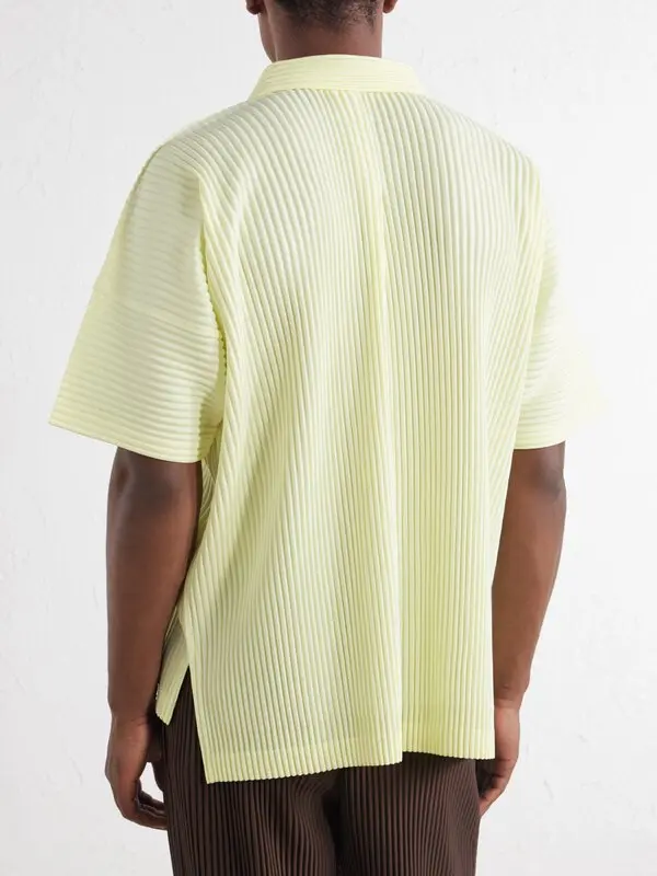 Issey Miyake August Pleated Shirt - Yellow