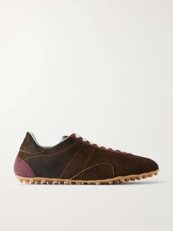 MAISON MARGIELA Sprinters Paneled Suede Sneakers - Brown