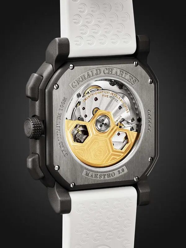 GERALD CHARLES Maestro 3.0 Automatic Chronograph Darkblast® Titanium Watch, Ref. Gc3.0-tnsb-06cp-rspn