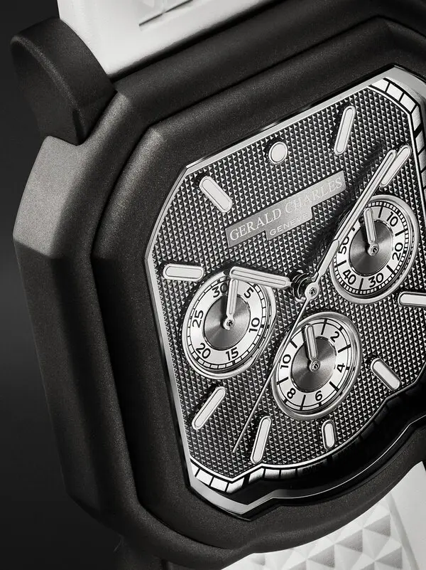 GERALD CHARLES Maestro 3.0 Automatic Chronograph Darkblast® Titanium Watch, Ref. Gc3.0-tnsb-06cp-rspn