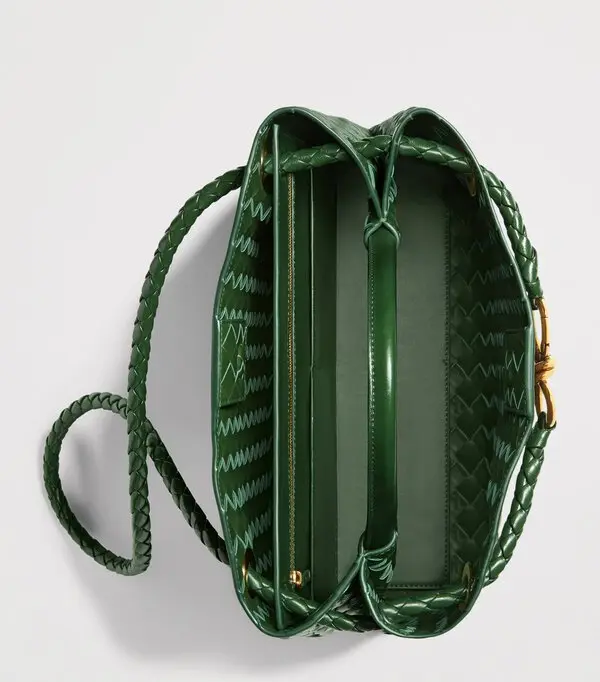 Bottega Veneta Leather Andiamo Top-handle Bag - Green