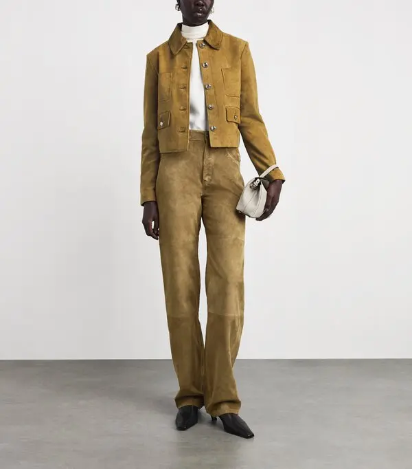 Altuzarra Suede Astley Jacket - Brown