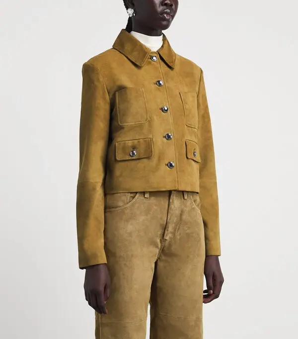Altuzarra Suede Astley Jacket - Brown