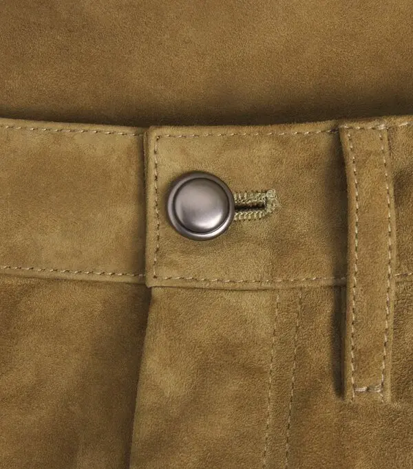 Altuzarra Suede Mills Straight Trousers