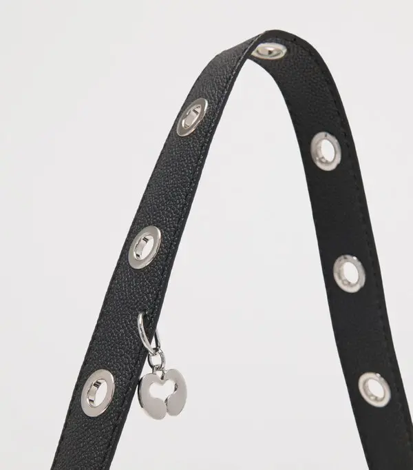 Maje Grained Leather Miss M Shoulder Bag - Black