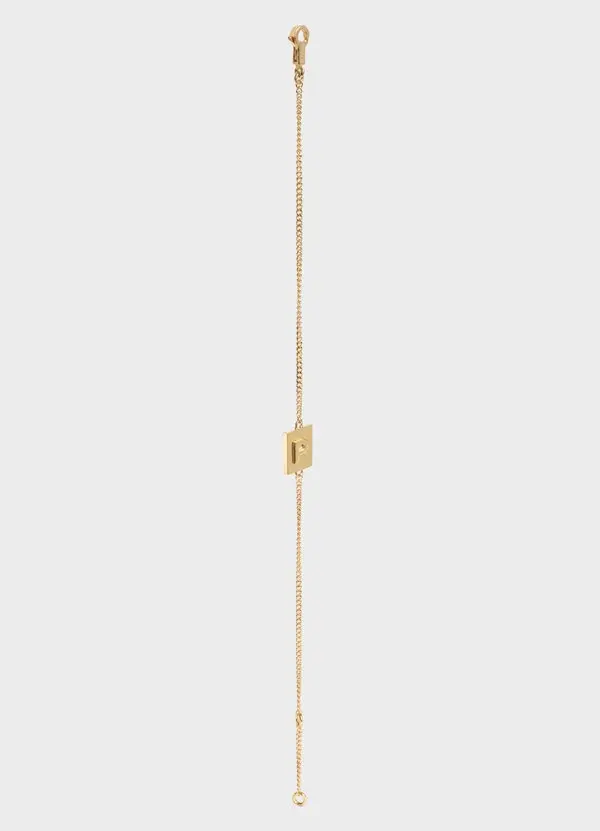 Celine Alphabet P Bracelet In Brass