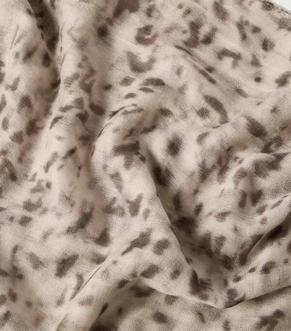 Brunello Cucinelli Cashmere Lynx-print Scarf