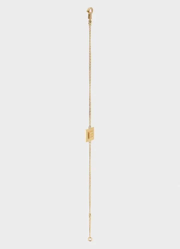 Celine Alphabet E Bracelet In Brass