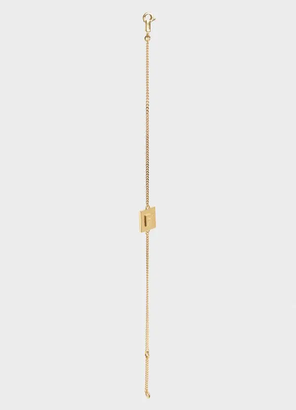 Celine Alphabet F Bracelet In Brass