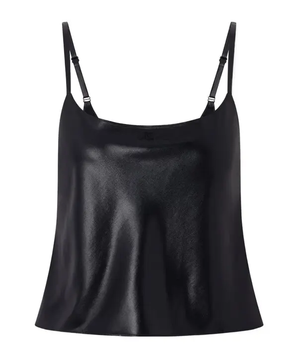 COURREGES Glossy Satin Camisole Top