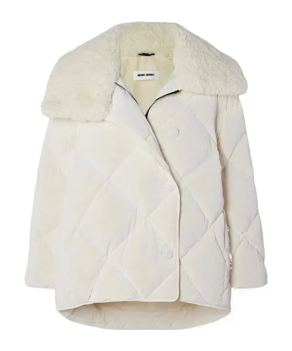 IENKI IENKI Shearling Trimmed Quilted Shell Down Jacket