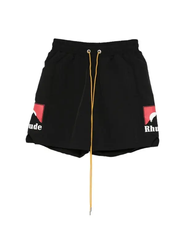 Rhude Drawstring Straight-hem Shorts