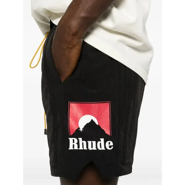 Rhude Drawstring Straight-hem Shorts