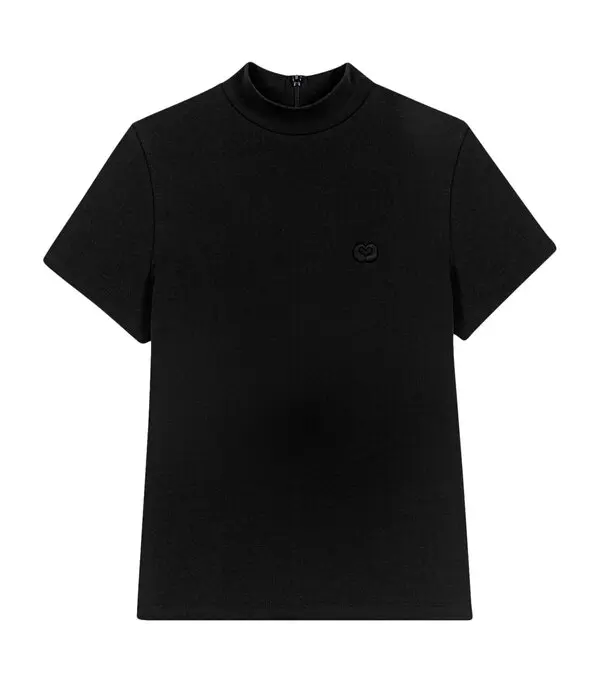Maje Cotton Back-zip T-shirt