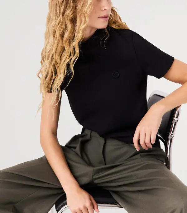 Maje Cotton Back-zip T-shirt