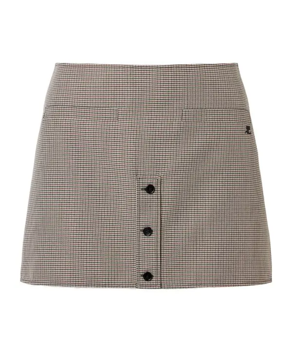 COURREGES Houndstooth Mini Skirt