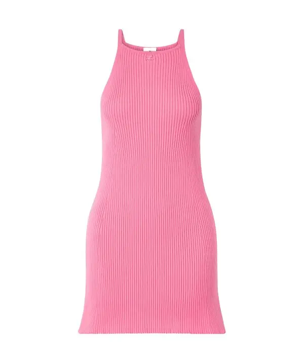 COURREGES Ribbed-knit Mini Dress