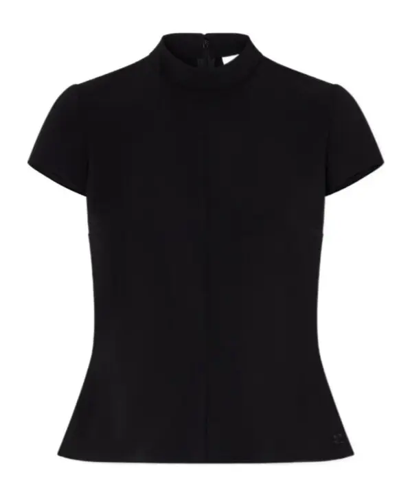 COURREGES Crepe Mockneck Top - No