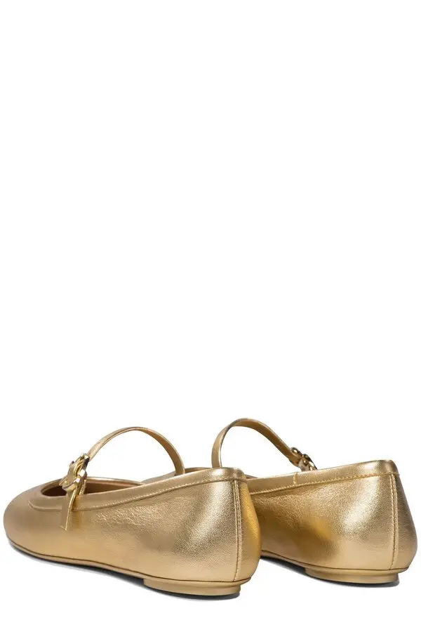 GIANVITO ROSSI Carla Buckle-strap Ballerina Shoes