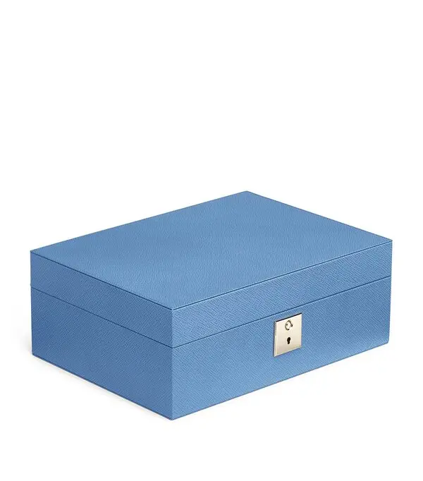 Smythson Leather Panama Jewellery Box