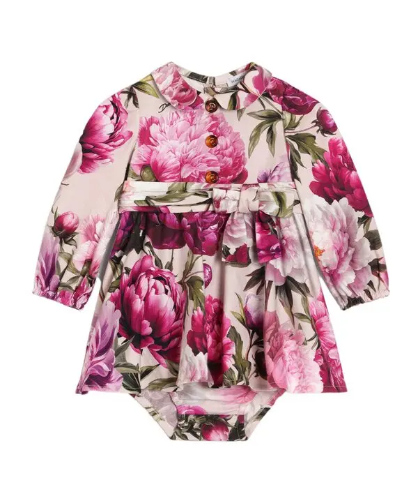 Dolce & Gabbana Floral-print Pleated Dress