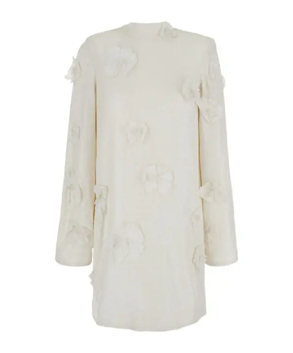 ROTATE BY BIRGER CHRISTENSEN Flower Back Zipper Dress