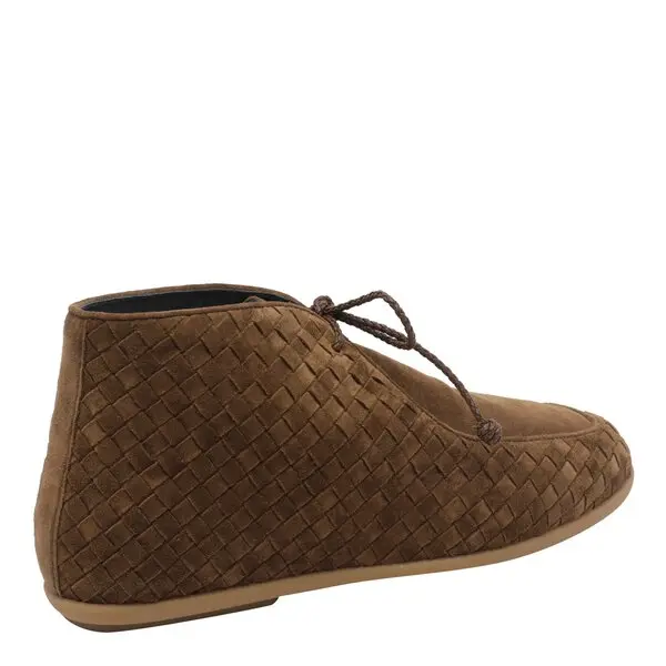 Bottega Veneta Intrecciato Designed Lace-up Boots