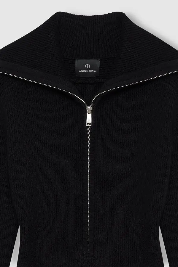 ANINE BING June Trucker Collar Dress