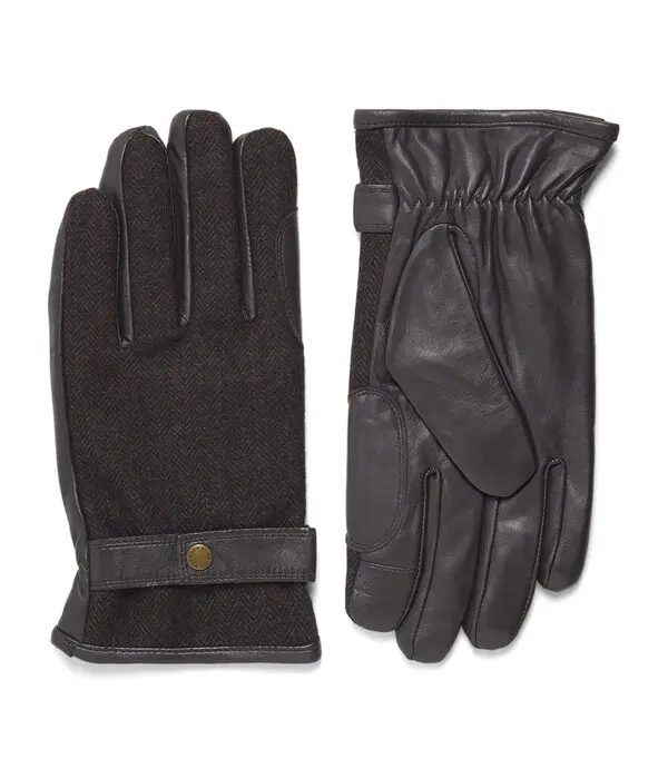 Barbour Leather-wool Barlow Waterproof Gloves