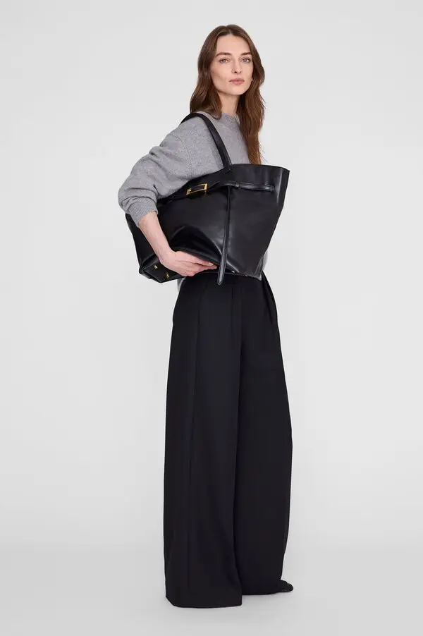 ANINE BING Elly Tote Small Grained Leather - Black