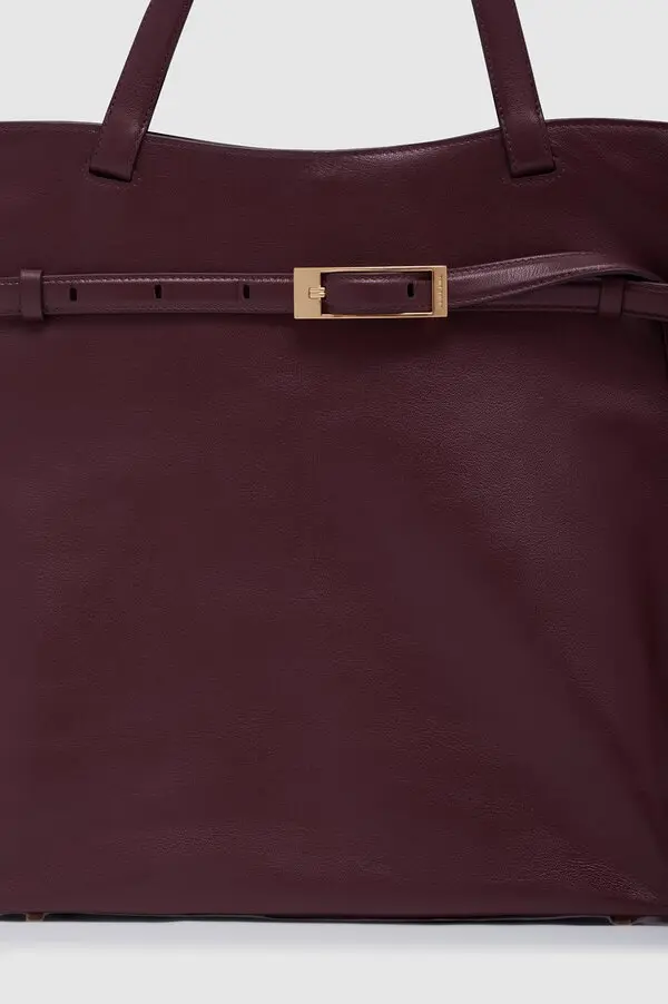 ANINE BING Elly Tote Small Grained Leather - Fig