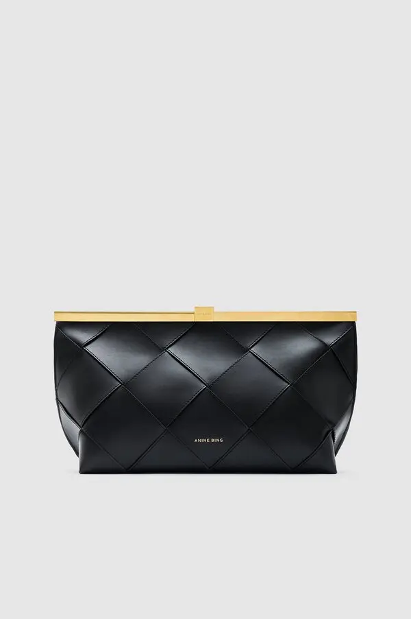 ANINE BING Anine Clutch Braided Leather