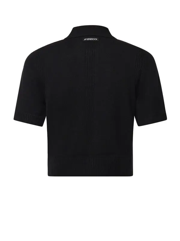 Pinko Short Sleeved Buttoned Polo Jumper