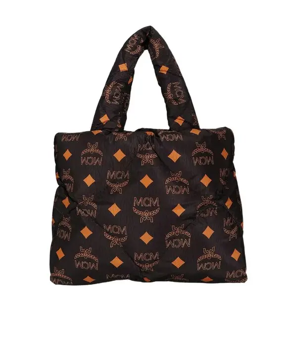 Mcm Monogram Printed Padded Tote Bag