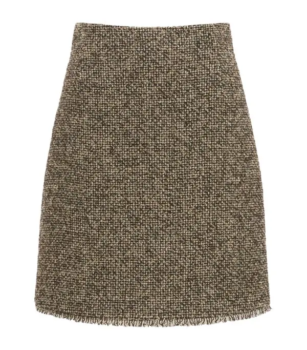 Max Mara Virgin Wool-blend Tweed Mini Skirt