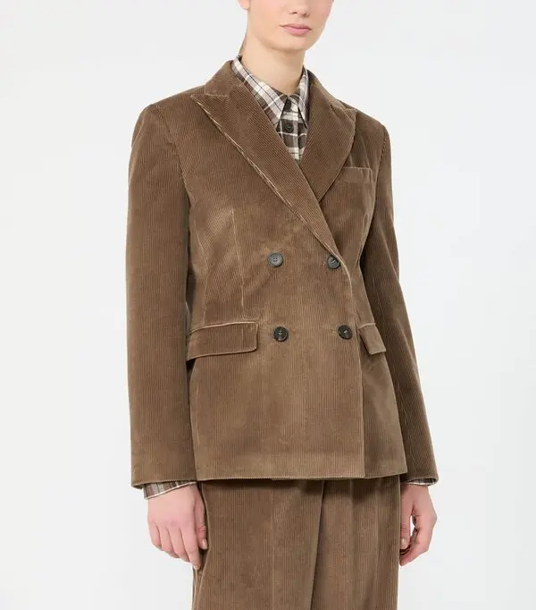 Max Mara Corduroy Double-breasted Blazer