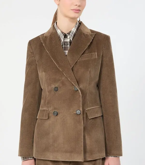 Max Mara Corduroy Double-breasted Blazer