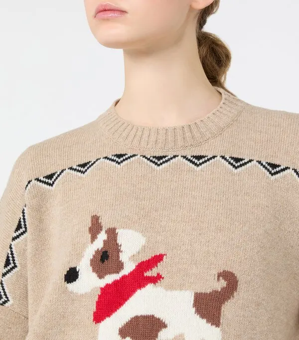 Max Mara Virgin Wool Dog Sweater