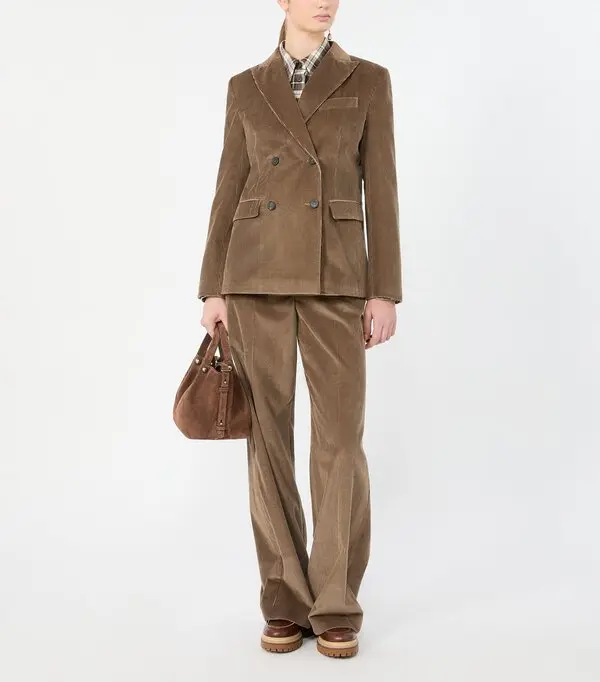 Max Mara Corduroy Wide-leg Trousers