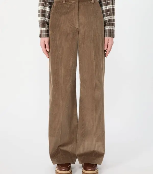 Max Mara Corduroy Wide-leg Trousers