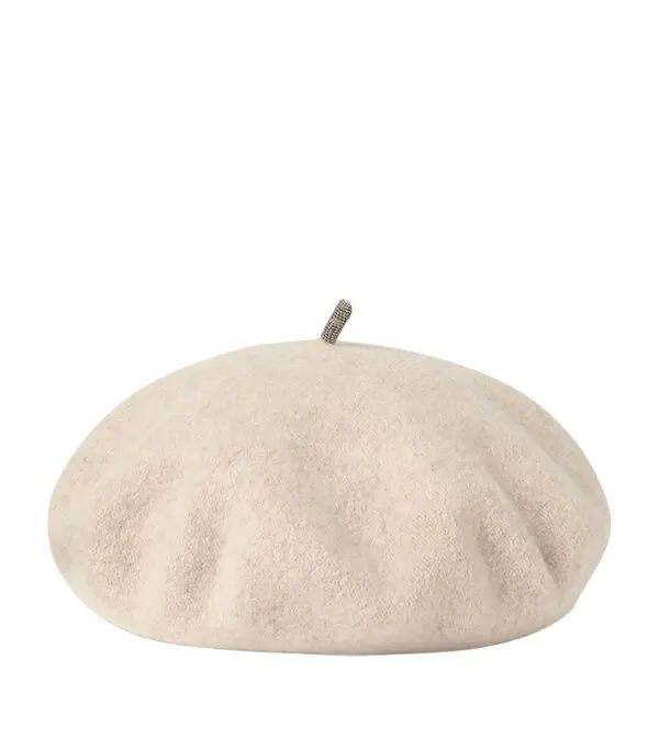 Brunello Cucinelli Wool Beret - White