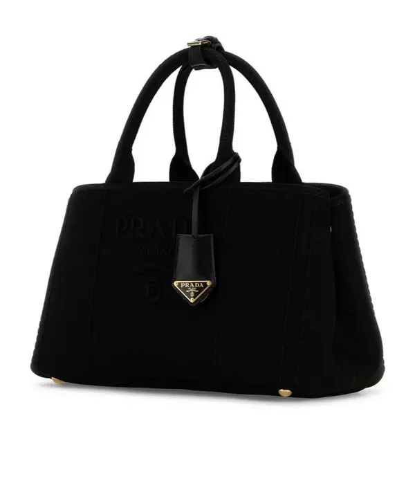 Prada Logo-embroidered Large Handbag
