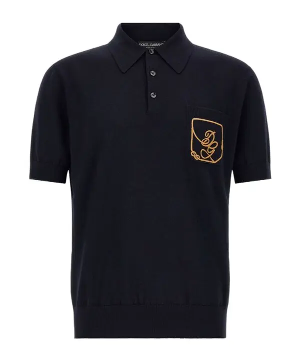 Dolce & Gabbana Dolce Gabbana Logo Embroidered Polo Shirt