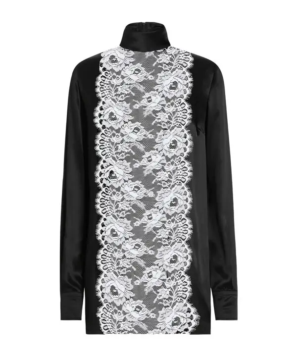Dolce & Gabbana Lace-appliqué Blouse - Black