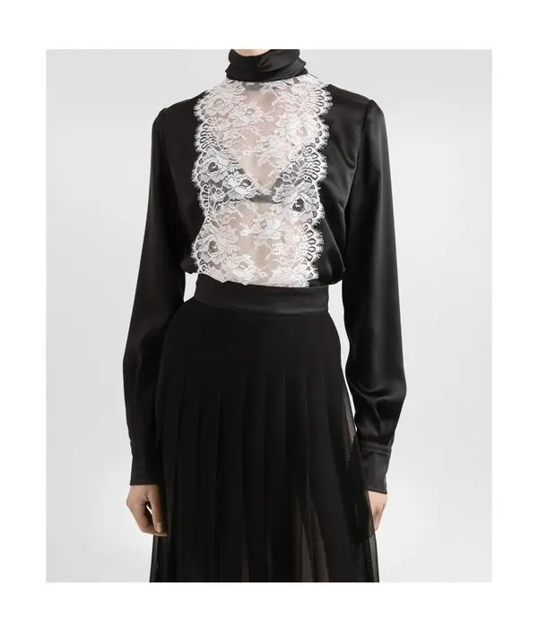 Dolce & Gabbana Lace-appliqué Blouse