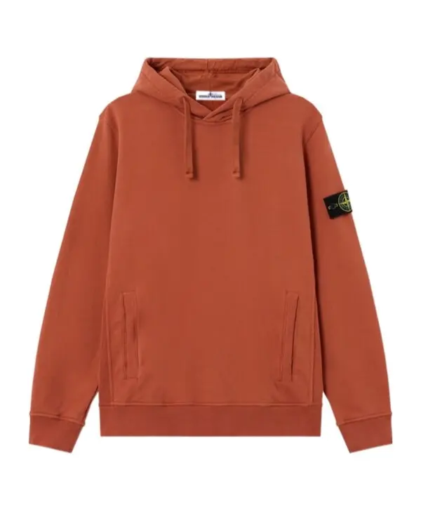 Stone Island Regular-fit Hooded Sweatshirt With Thumbhole Cuffs