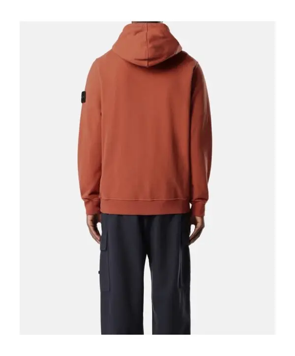 Stone Island Regular-fit Hooded Sweatshirt With Thumbhole Cuffs