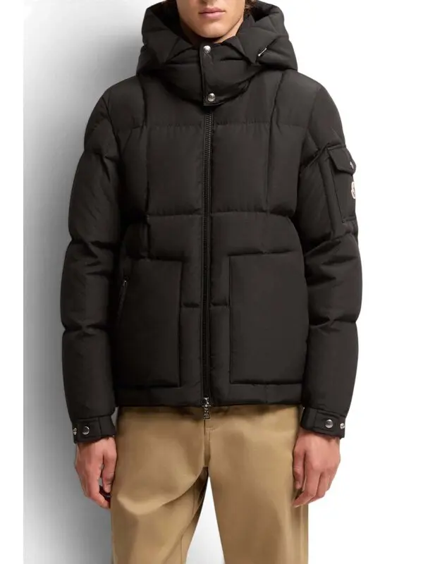 Moncler Long-sleeve Hooded Down Jacket