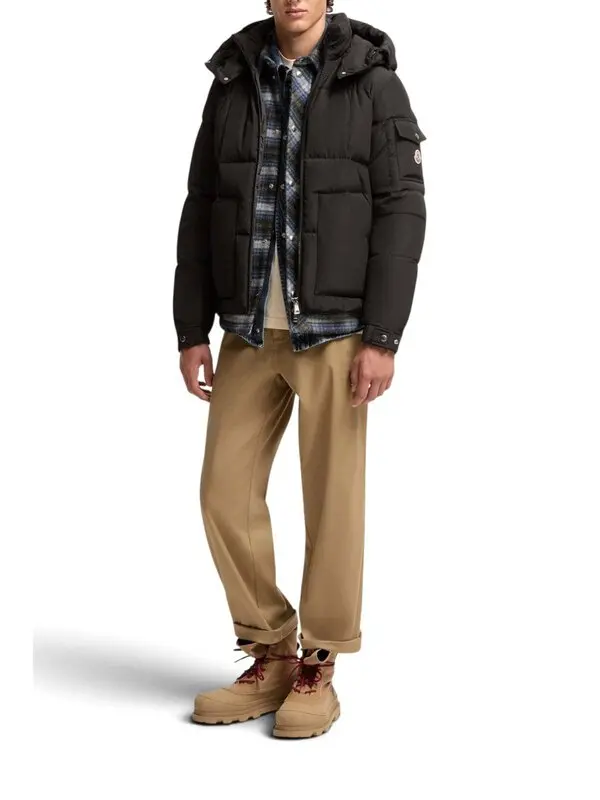Moncler Long-sleeve Hooded Down Jacket