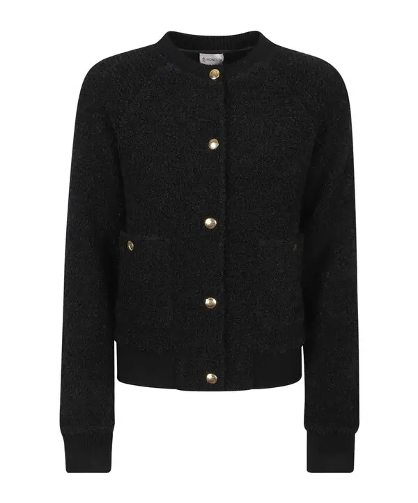Moncler Zip-up Padded Cardigan - Black
